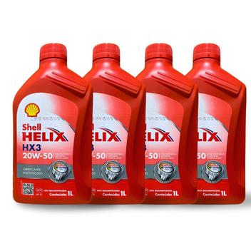 4 Shell Óleo Motor Sl Helix Shell 20W-50 Mineral Multivisco ...