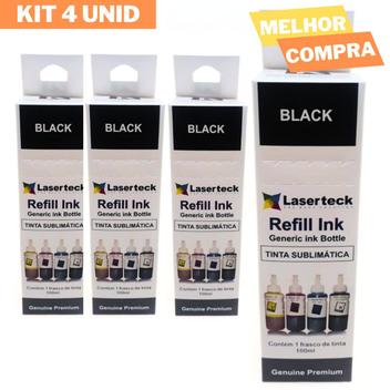 4 Tinta sublimática Preta Para Impressora L355 L365 L375 L395 L380 L200 ...