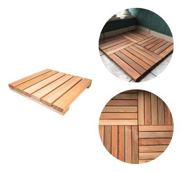 4 Un. Deck De Madeira Para Piso Tablado Madeirado 30x30 - Pratic - Deck - Magazine Luiza