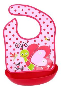 4 Unid. Babador Cata Migalha Impermeável Bebê Alimentação Br - SHM ...