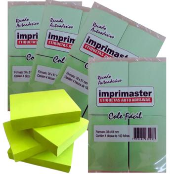 40 Blocos Recados Cole Fácil 38x50mm Verde Claro - Bloco de Notas ...