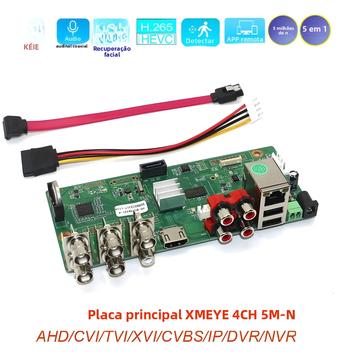 4CH 1080P CCTV Gravador De Vídeo NVR DVR Placa Principal 6 Em 1 AHD TVI ...