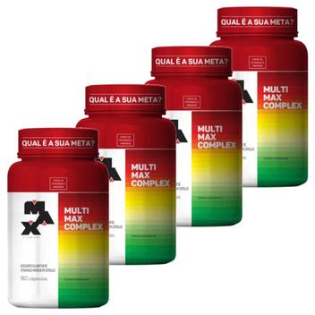 4x Multimax Complex 90 cápsulas - Max Titanium - Multivitamínico e ...