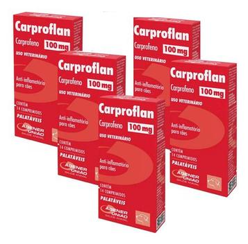 5 Carproflan 100 Mg Anti-inflamatório P/ Cães 14 Comprimidos - Agener ...