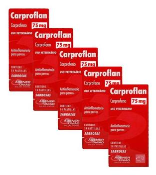 5 Carproflan 75 Mg Anti-inflamatório P/ Cães 14 Comprimidos - Agener ...