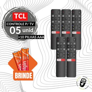 5 Controles Remoto Para TV LCD TCL Smart 4K Android + Pilhas - Kapbom ...
