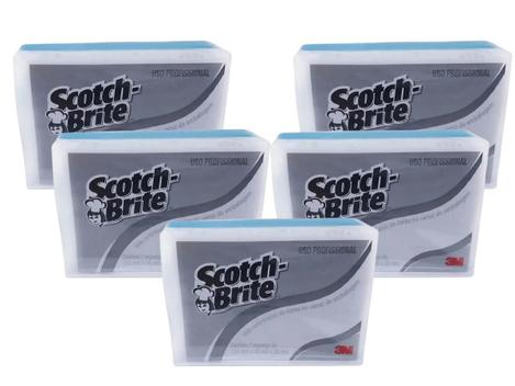 5 Esponja Mágica Scoth Brite 3m Azul/Branca 5 Unidades - Produtos de ...