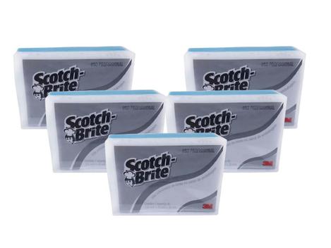 5 Esponja Mágica Scoth Brite 3M ul E Branca - Esponja Abrasiva ...