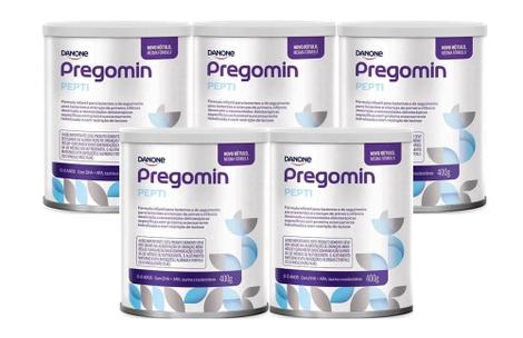 5 Latas - Pregomin Pepti 400g - Danone - Fórmula Infantil - Magazine Luiza