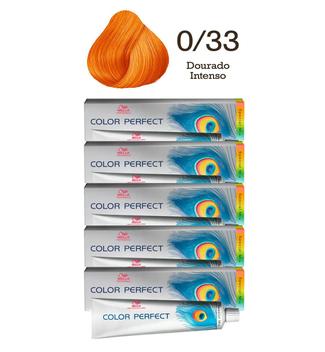 5 Unidades Coloração Color Perfect 0/33 Dourado Intenso Wella - Wella ...