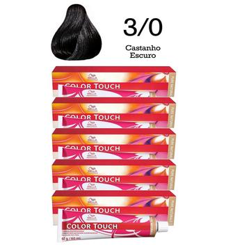 5 Unidades Tonalizante Color Touch 3/0 Castanho Escuro Wella ...