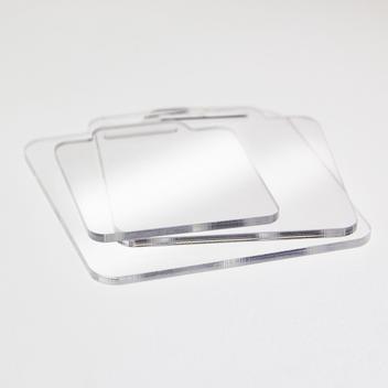 50 Base Medalha em Acrilico Cristal Cast 2mm - Quadrada 4cm - Studio ...