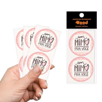 50 Etiquetas Adesivas Um Mimo Pra Você Adesivos Recebidos 4Cm - 4FOOD ...