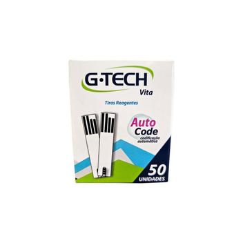 50 Fitas Tiras Reagentes G-tech Vita Glicemia Auto Code Lisa - Tiras ...