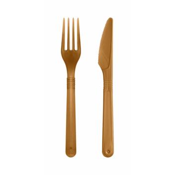 50 Kits Garfo e Faca Descartável Forte para Refeição - AAZ - Garfo ...