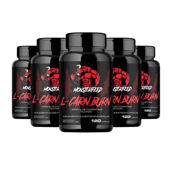 5x L-Carn Burn (120 cápsulas) - Monsterfeed 120 cápsulas - Termogênico ...