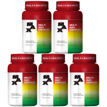 5x Multimax Complex 90 cápsulas - Max Titanium - Multivitamínico e ...