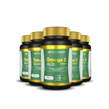 5x omega 3 green 120caps hf suplementos - Ômega 3 / Óleo de Peixe ...