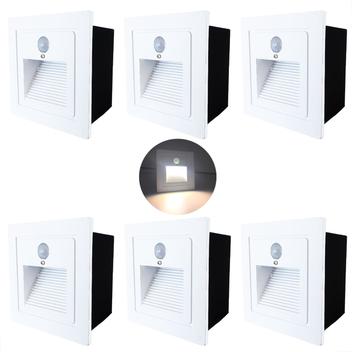 6 balizador Embutir Parede Com Sensor De Presença Led Lup73 - Acende a ...