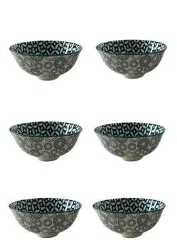 6 Bowls Cumbucas Tigelas porcelana Estampada 500ml - MEK - Bowl ...