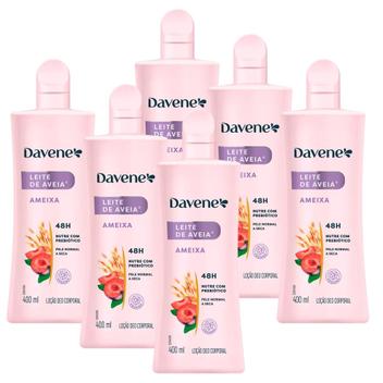 6 Hidratante Corporal Leite de Aveia e Ameixa 400ml Davene - Hidratante ...