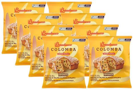 6 Mini Colomba Pascal Bauducco Páscoa Gotas Chocolate 400G - Colomba ...