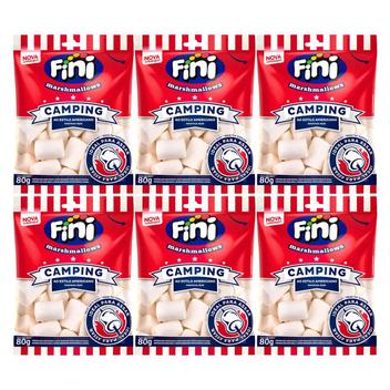 6 Pacotes Marshmallow Camping Fini Pacote 80g - Marshmallow - Magazine ...