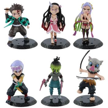 6 Personagens Demon Slayer (8-10cm) - Kit com 6 Figuras - Mini Boneco ...