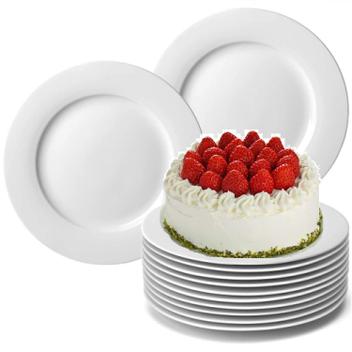 6 Pratos Raso Melamina Grande 27,5cm Boleira Refeição Bolo - Sk - Prato ...