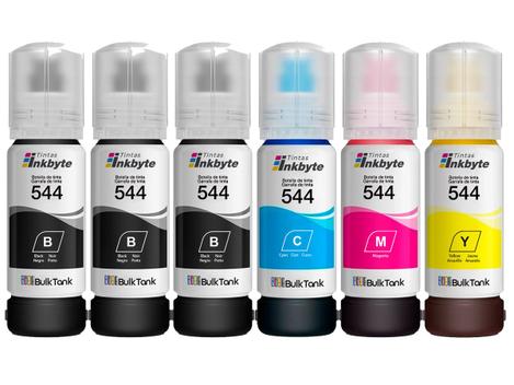 6 refil Tintas 544 Refil para Impressoras 3110 3150 5190 - inkbyte ...