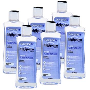 6 Tônico Purificante Higiporo Todos Tipos Pele 130ML Davene - Água ...