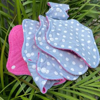 6 unidades de absorventes de pano e reutilizáveis para fluxo intenso e ...