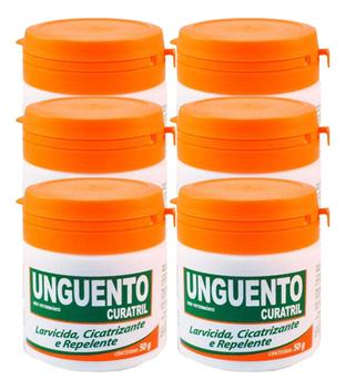 6 Unidades Pomada Unguento Cicatrizante Cães Larvicida 50g - CURATRIL ...