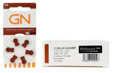 60 baterias/pilhas - pilha auditiva gn tamanho 312 - Extra Power - Pilhas - Magazine Luiza