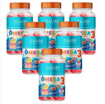 6x Ômega 3 Kids-800mg-60 Cápsulas Mastigáveis Sabor Cereja - Grancaps ...