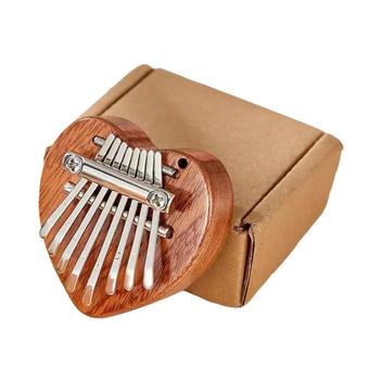 8 Teclas Mini Kalimba Polegar De Madeira Piano Instrumento Musical ...