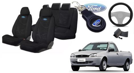 86Renove Seu Ford Courier 00-13:CapasTecido+Volante+Chaveiro - Iron ...