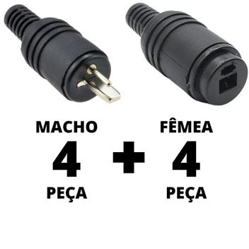 8un Conector Plug Paf Din 2 Pinos Macho e Femea Philips Akai Grundig ...