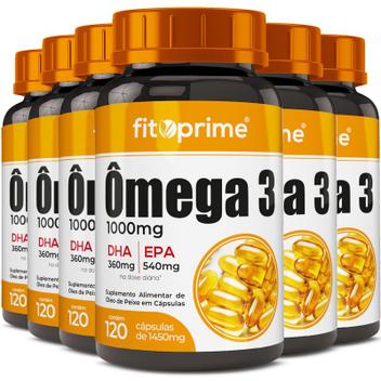 9 Potes Ômega 3 1000mg 120cps Fitoprime - Ômega 3 / Óleo de Peixe ...