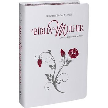A Bíblia Da Mulher Ara Capa Branca Flores Luxo - Editora SBB - Livros de Religião - Magazine Luiza