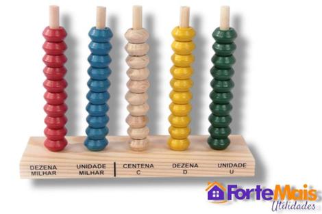Ábaco Aberto em Madeira Fundamental Brinquedos REF.: 1056 - Ábaco ...