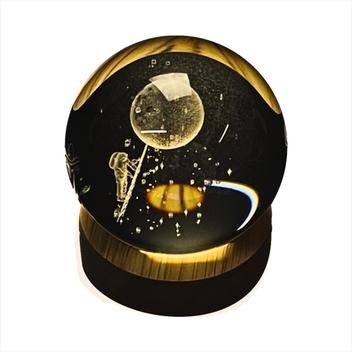 Abajour Led Luminaria De Mesa Galaxy Lights Bola De Cristal - FWB ...