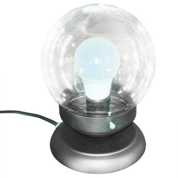 Abajur Bola de Cristal Preto C/Esfera 10x15 Vidro Incolor - CM GLASS ...