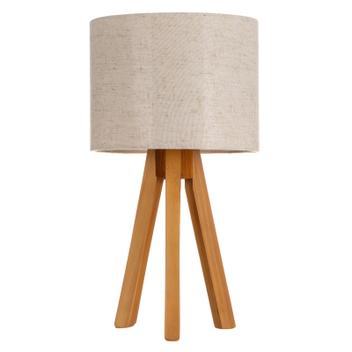 Abajur De Madeira Rustico Tripe Luminaria De Mesa Bivolt - temshop ...