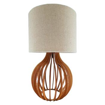 Abajur De Mesa Moderno Bivolt Para Quarto De Madeira Rústico - Temshop ...