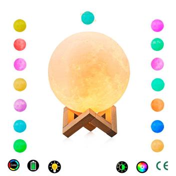 Abajur Lua Cheia 3D Com Umidificador E Luminária LED - MODERNA - Abajur ...