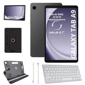 ablet Samsung A9 4G 64GB 4GB Ram Com Teclado Bluetooth Branco + Capa ...