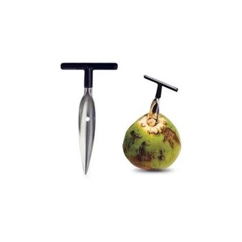 Abridor Para Coco Em Inox Mimo Style Prata Com Cabo Preto - Abridor de ...