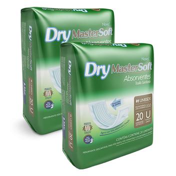 Absorvente Geriátrico Dry MasterSoft 20 Unidades Kit com duas unidades ...