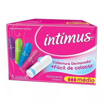 Absorvente intimus interno médio - 8 unidades - Kimberly-clark kenko - Absorvente Interno ...